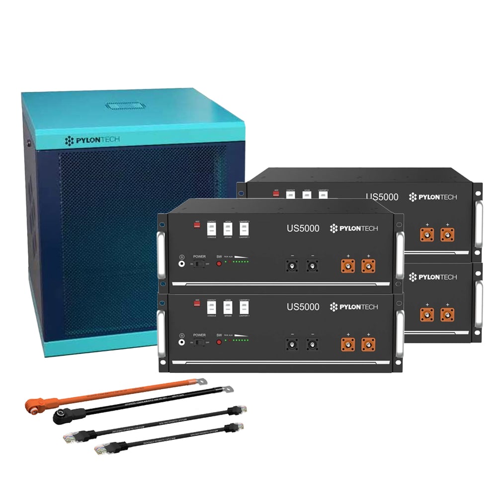 Pylontech 4x us5000 LiFePO4 battery 19.2kWh with inverter connection ...
