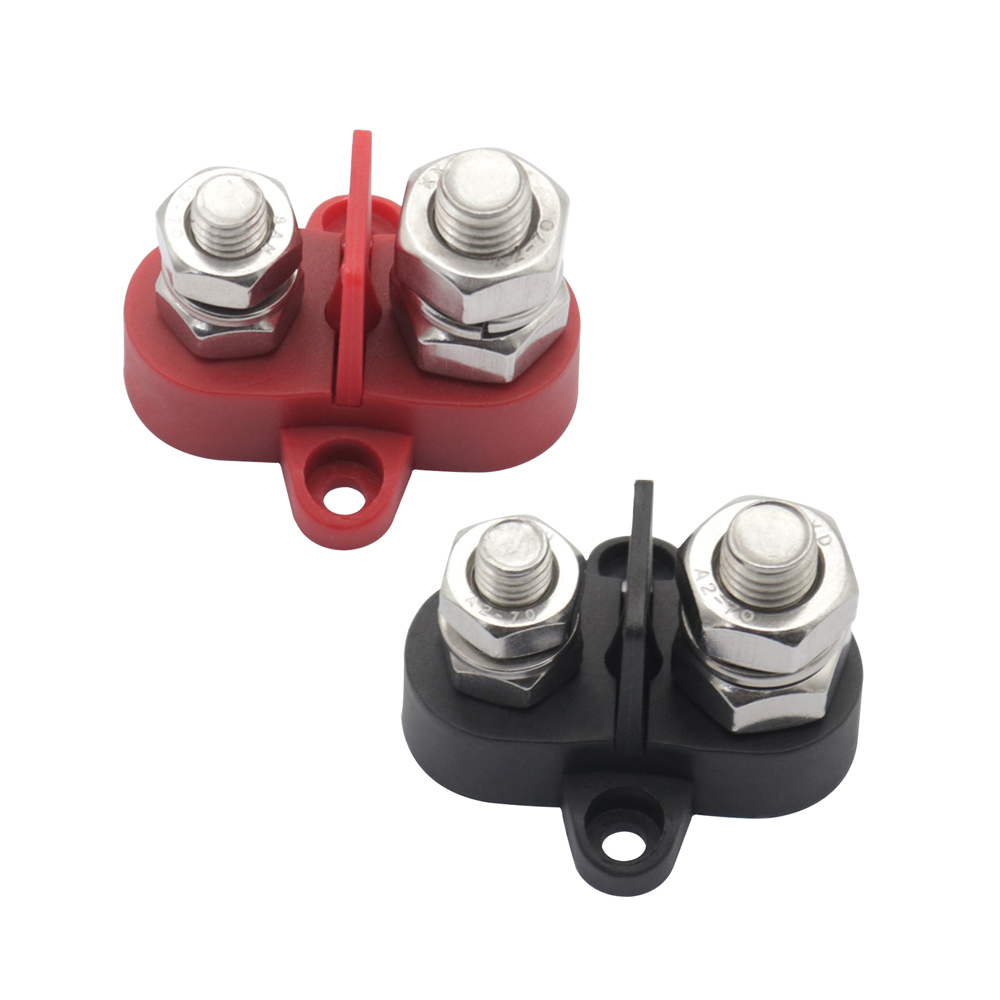 Dual Terminal Stud / 2-fold screw terminal with removable insulation ...