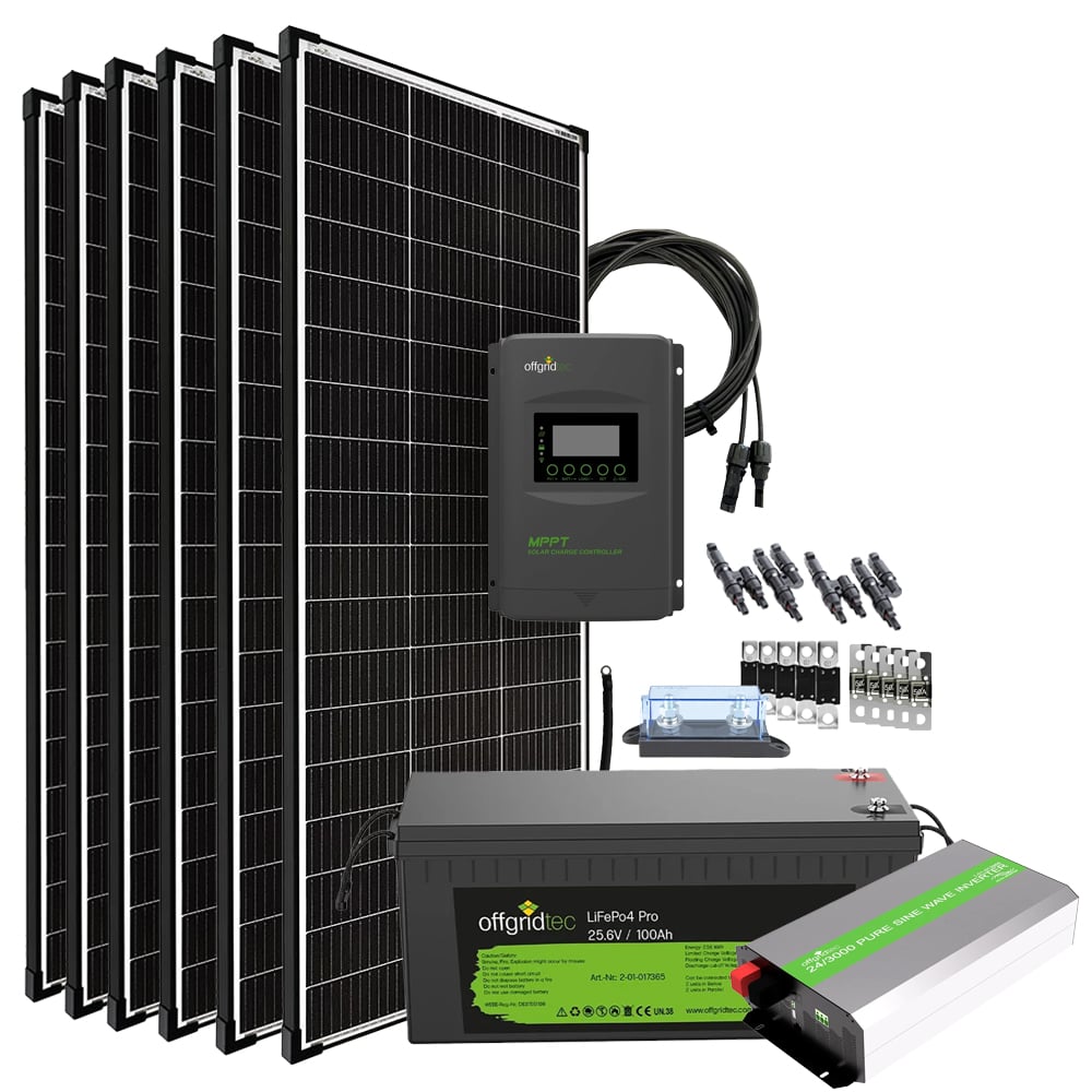 Offgridtec® Autark Pro XXL 24V 1200W Solar System - 3000W AC Power ...