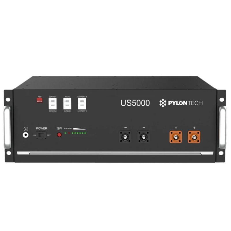 2x Pylontech US5000 LiFePO4 48V + Brackets + Anschlusskabel 9,6kWh ...