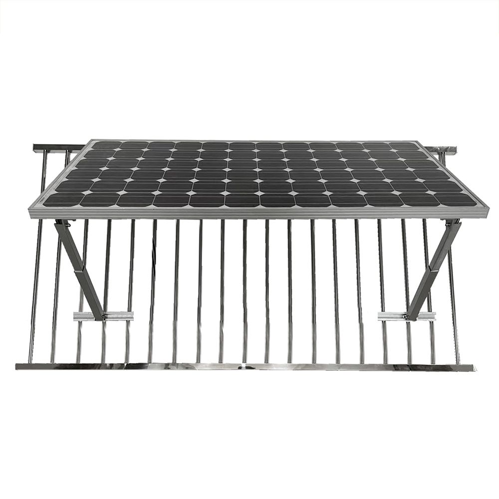 Solar module holder for balcony railings Frame height 30-35 mm ...