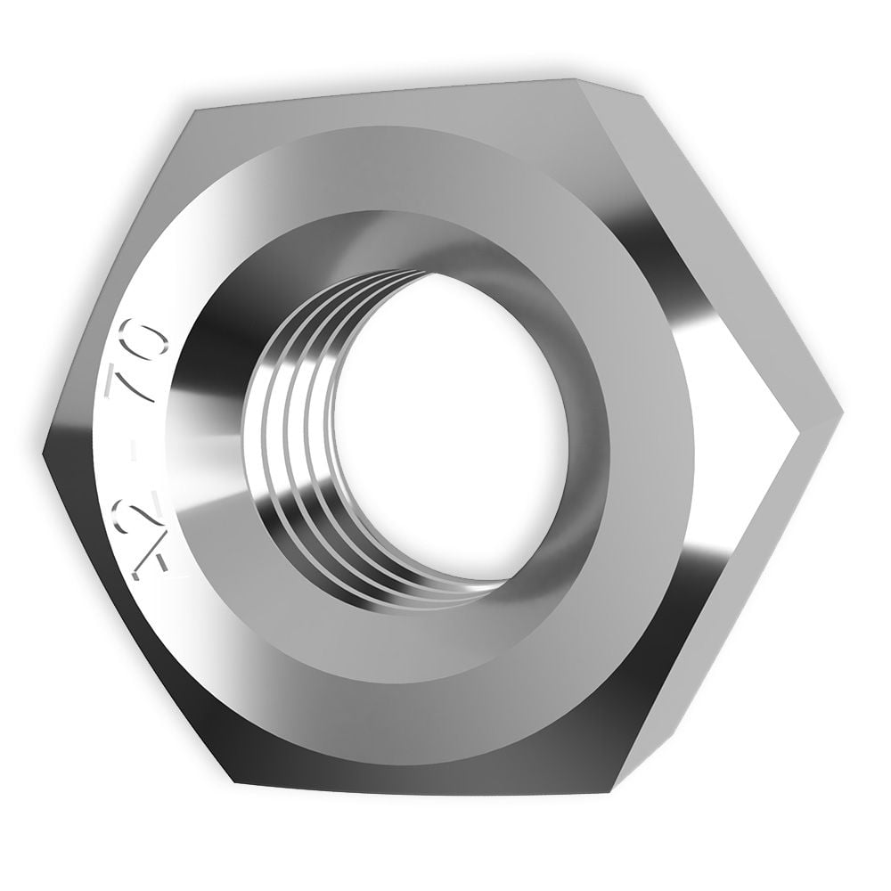 Edelstahl Muttern M4 - DIN 934/ISO 4032 A2 V2A - 25 Stück - Gewinde: M4